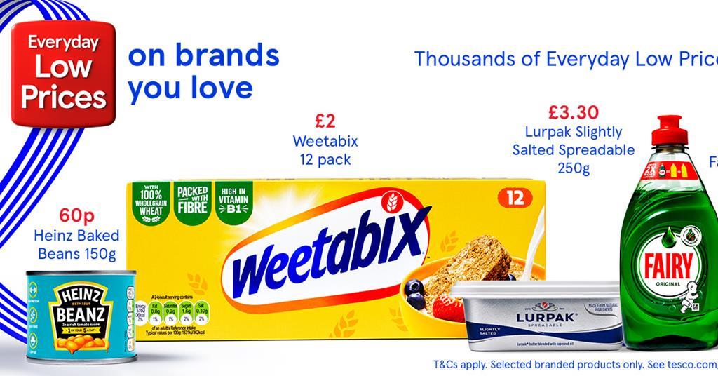 Tesco revives blue and white stripes in new value push | News | The Grocer