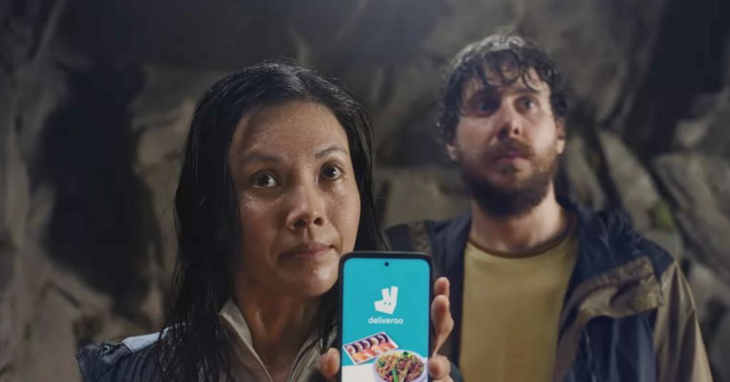 Deliveroo ad does drama as couple feast with bear | The Grocer