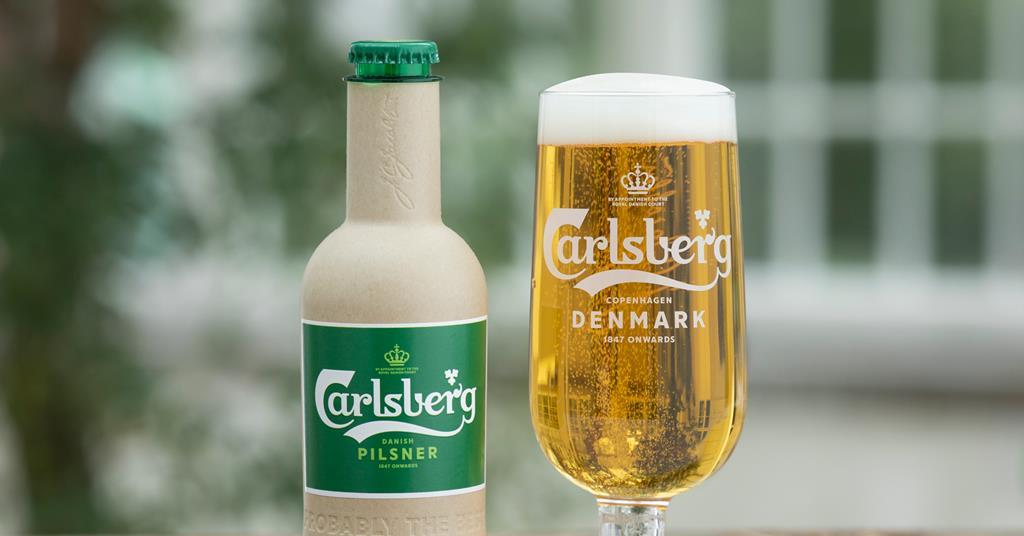 Carlsberg unveils duo of prototype paper beer bottles | News | The Grocer