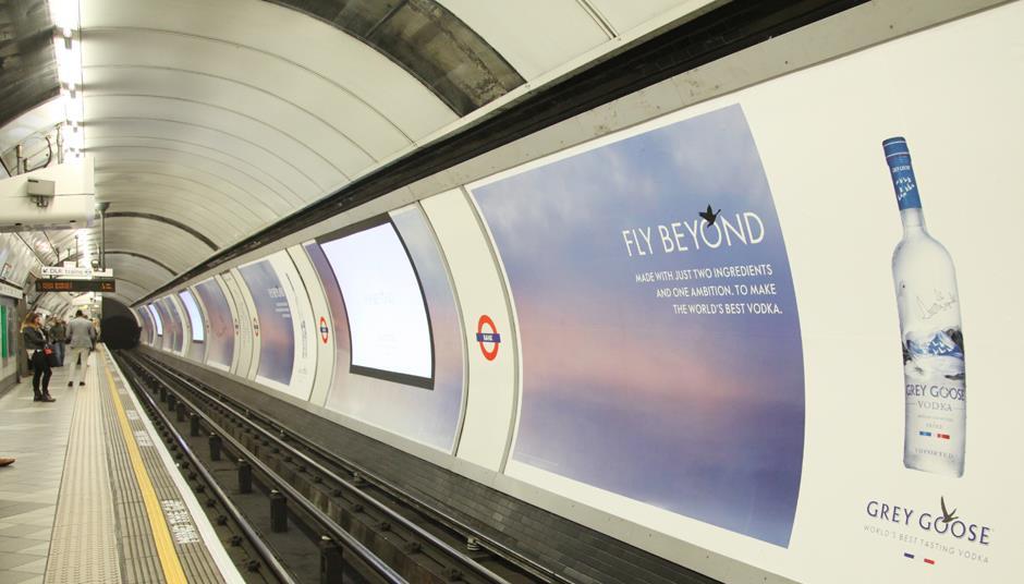 Giant Grey Goose vodka ad spans the walls at Bank Tube station | News ...