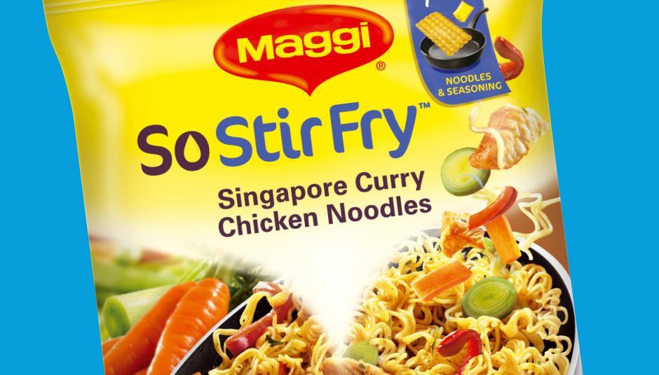 Maggi So Stir Fry Singapore Curry Chicken Noodles: acid test | Analysis ...