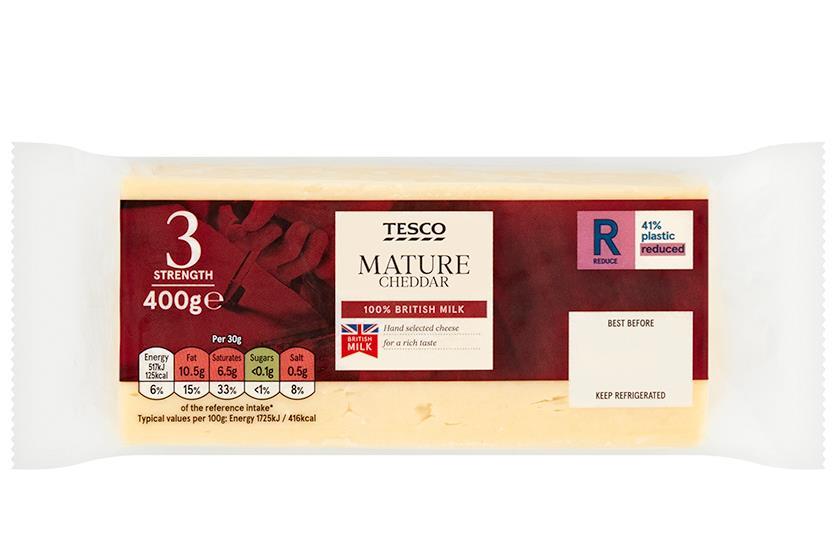 Tesco claims ‘ground-breaking’ plastic reduction on cheese packaging ...