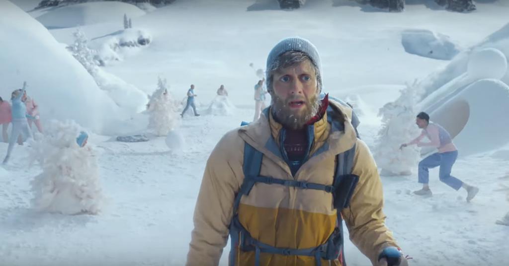Evian advert sees mountaineer meet Alpine mischief makers | The Grocer