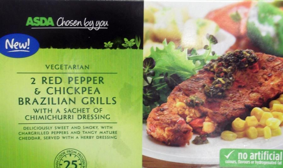 Asda Red Pepper & Chickpea Brazilian Grills: acid test | Analysis ...