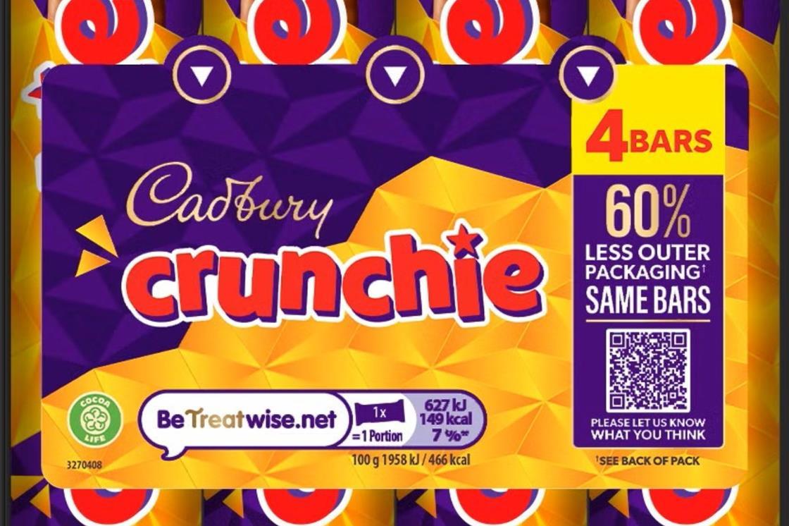 Cadbury cuts plastic in Crunchie multipacks for Tesco trial | The Grocer