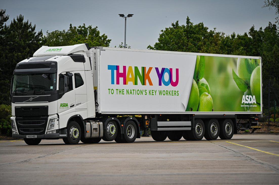 Asda wraps vans and lorries in message of thanks for key workers | News ...
