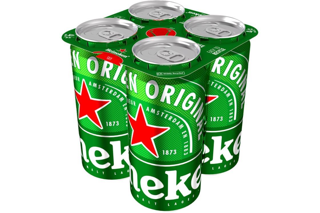 Heineken rolls out improved Green Grip cardboard multipack can topper ...