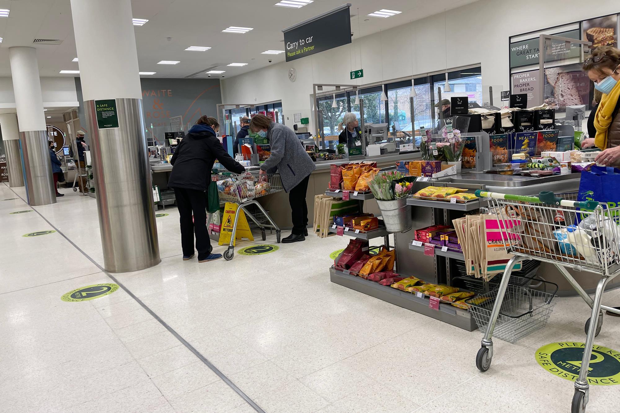 Waitrose hand sanitiser store