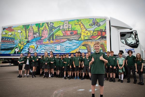 Castell Howell lorry designed by Cardiff pupil hits the road | The Grocer