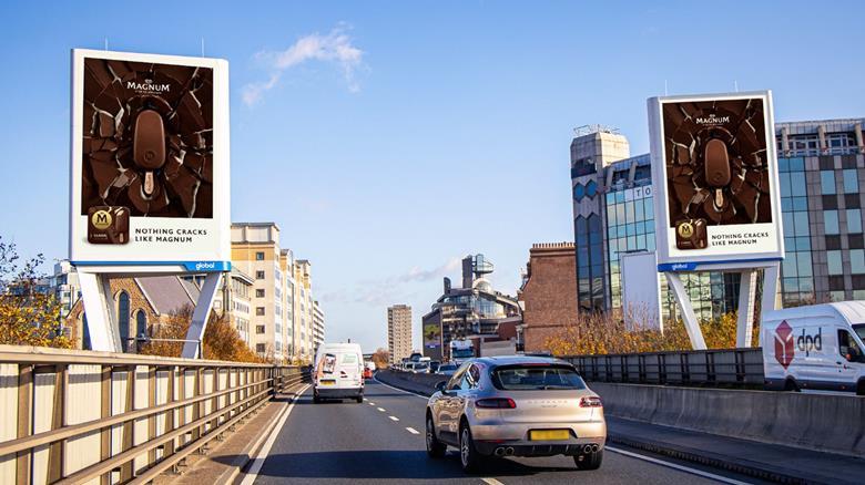 Magnum billboard ads ‘crack’ on passing motorists' radios | The Grocer