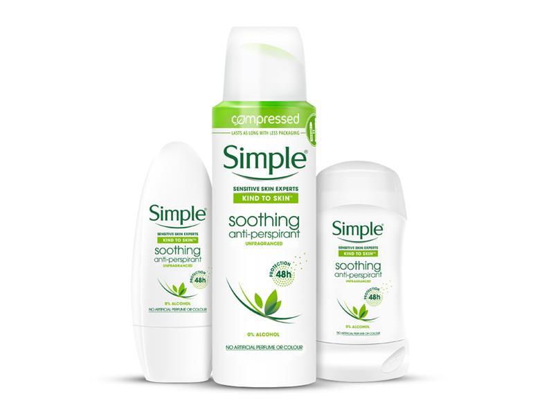 Unilever adds Soothing Anti-Perspirant to Simple range | News | The Grocer