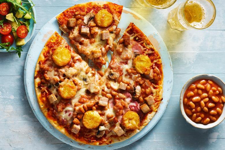 Full English breakfast pizza launches in Asda topped with baked beans ...