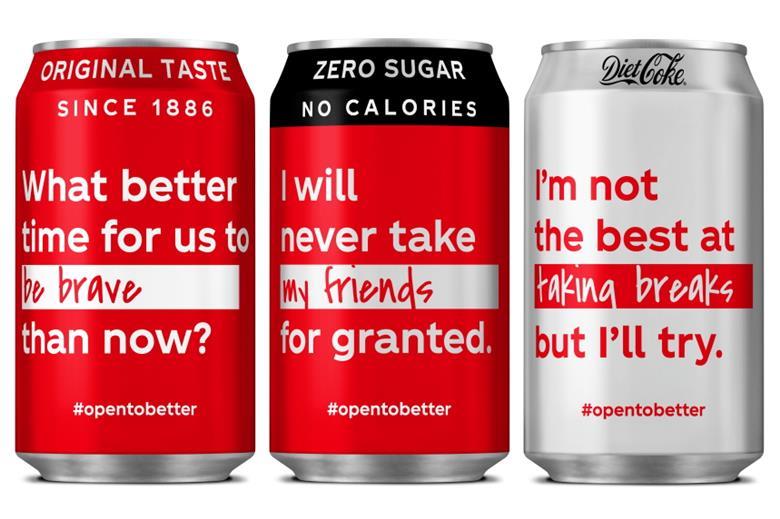 Coca-Cola puts inspirational messages on cans as part of ‘Open To ...