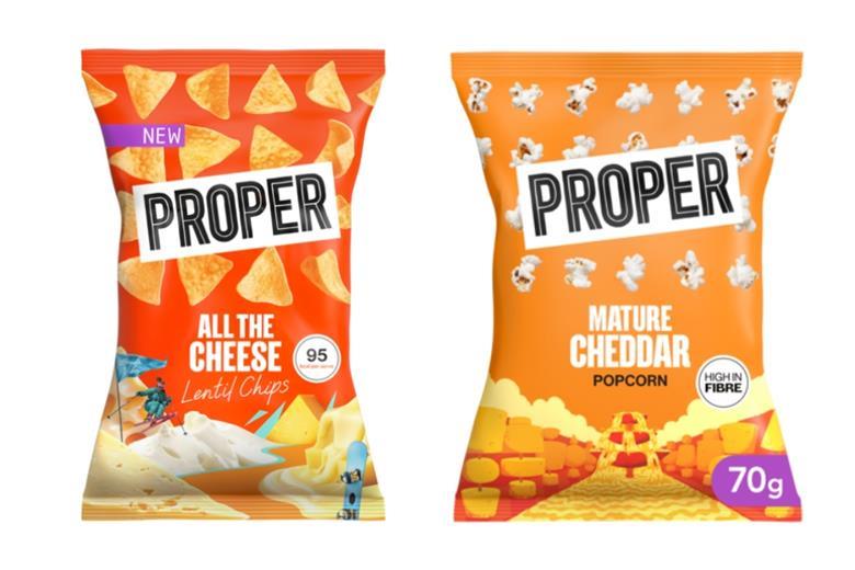 Proper adds cheese-flavoured popcorn and lentil chips | The Grocer