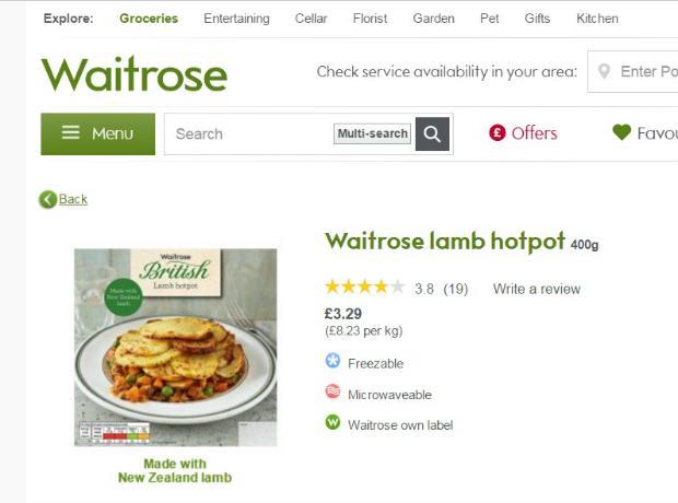 Waitrose to rebrand 'British' meals over lamb sourcing row | News | The ...