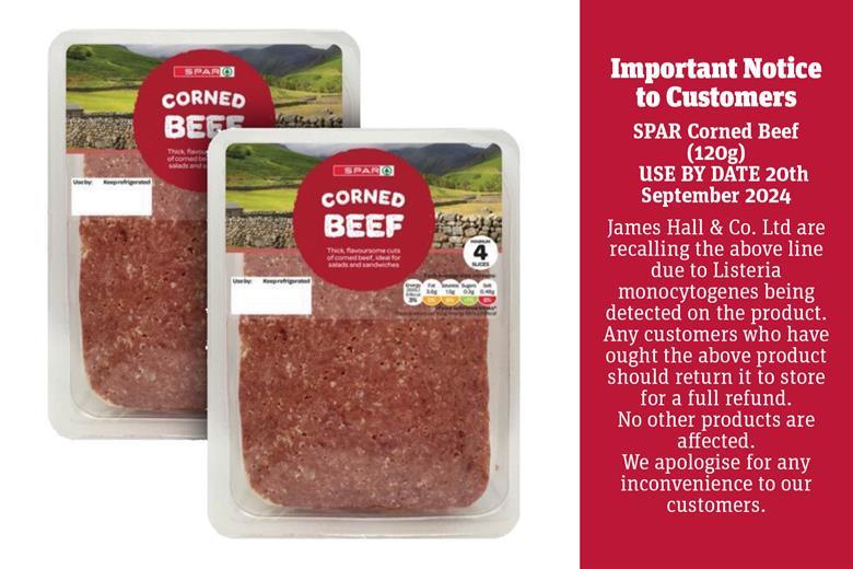 James Hall recalls Spar Corned Beef due to listeria concerns | The Grocer