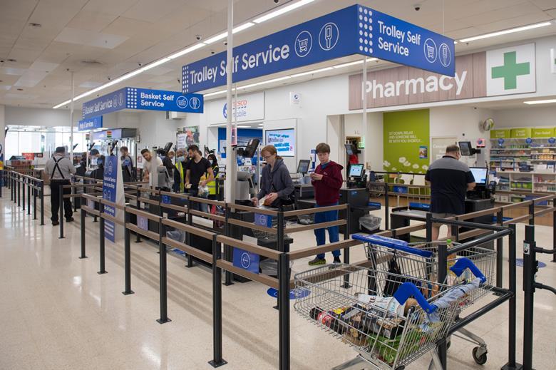 Tesco strips out manned checkouts in larger store layout overhaul ...
