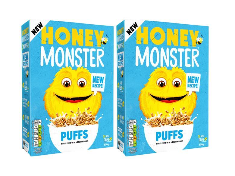 Honey Monster Puffs gets new look and 25% less sugar | News | The Grocer
